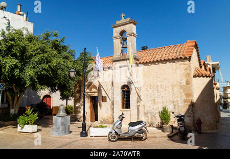 Agios Dimitrios Church in Malia old town, Crete, Greece Stock Photo - Alamy