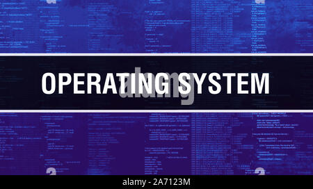 OPERATING SYSTEM with Digital java code text. OPERATING SYSTEM and ...