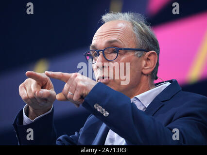 Cologne, Germany. 29th Oct, 2019. Tim Berners-Lee, physicist, computer ...