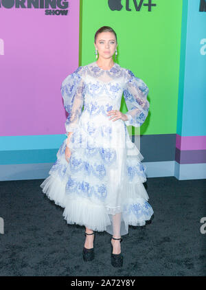 Actor Bel Powley attends the world premiere of Apple TV+'s "The Morning ...