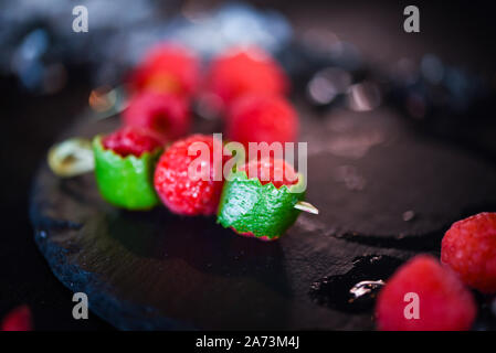 delicious raspberry & lime cocktail Stock Photo - Alamy