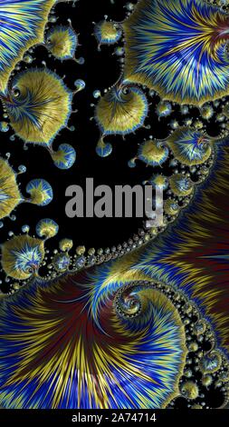 Artfully 3D rendering fractal, fanciful abstract illustration and ...