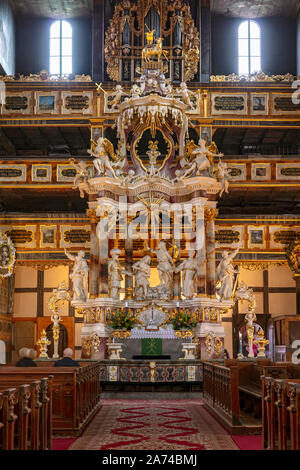 Protestant church altar Stock Photo - Alamy