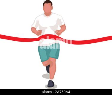 Red ribbon finishing line. Finish. Vector illustration Stock Vector Image & Art - Alamy