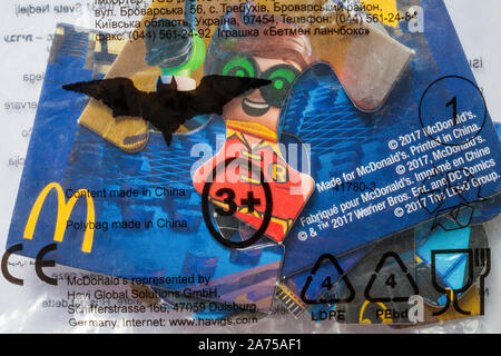 plastic freebie giveaway toy from Burger King set on white background ...