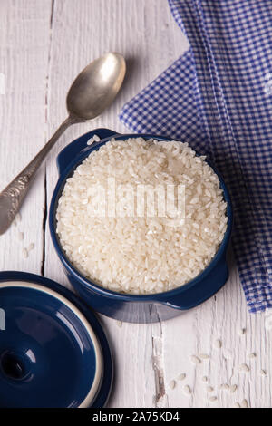 White rice in a pan before cooking Stock Photo - Alamy