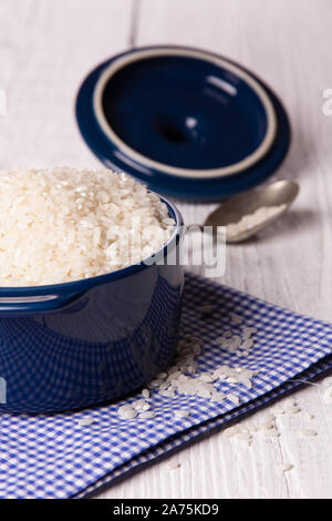 White rice in a pan before cooking Stock Photo - Alamy