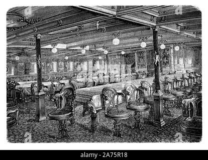 Cruise ship engine room interior with water tight doors electrical and ...