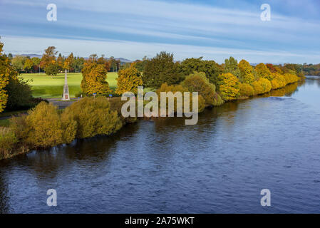 The river Tay and the North Inch at Perth Stock Photo - Alamy