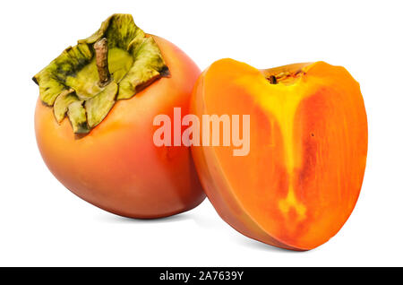 Illustration of Cross Section of Persimmon Stock Photo - Alamy