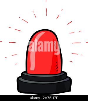 Red flashing light icon, cartoon style Stock Vector Image & Art - Alamy