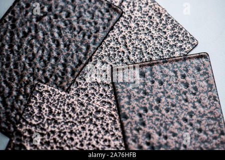 Powder coatings on the metal plates Stock Photo - Alamy