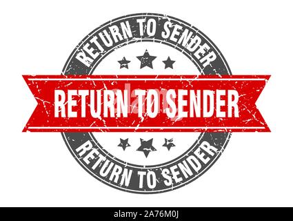 return to sender label. return to sender red band sign. return to ...