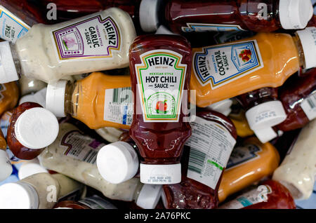 Range of ketchup products in a Shop Stock Photo - Alamy
