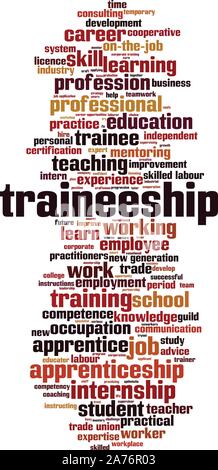 Apprenticeship word cloud concept. Collage made of words about ...