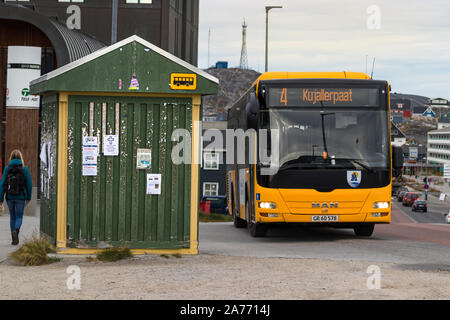 Bus in Nuuk, Greenland Stock Photo - Alamy