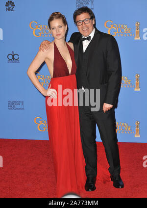 Amy Adams and David O. Russell in the press room of the 71st Annual ...