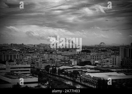 factory funnels with thick and black smoke Stock Photo - Alamy