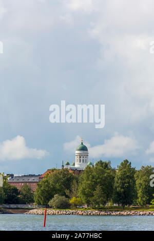 Helsinki Cathedral behind the trees in Helsinki Finland Stock Photo - Alamy