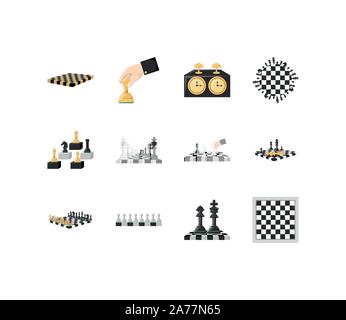 chess icon set pack, High Quality variety symbols Vector illustration ...