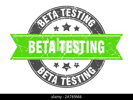 beta round stamp with green ribbon. beta Stock Vector Image & Art - Alamy