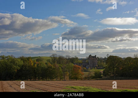 The Restored Main Tower of Melgund Castle near to Brechin in Angus ...