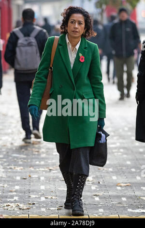 Journalist, writer and broadcaster Samira Ahmed arrives at the Central ...
