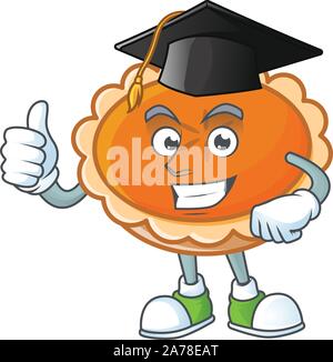 orange pie in the character with student bring book Stock Vector Image ...
