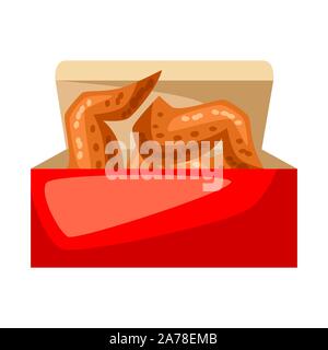 box fried chicken cartoon vector illustration Stock Vector Image & Art ...