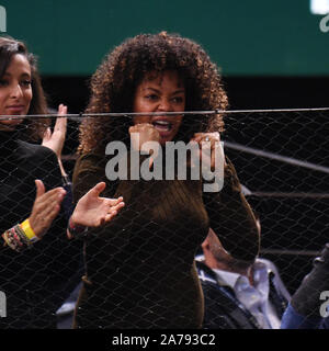 Jeremy Chardy's Wife, Susan Gossage during the Rolex Paris Masters, Day ...