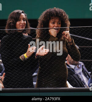 Jeremy Chardy's Wife, Susan Gossage during the Rolex Paris Masters, Day ...