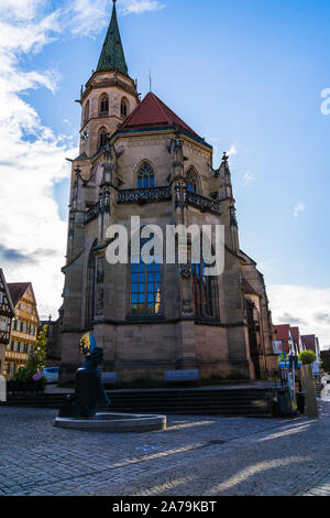 cobblestone area of church square Stock Photo - Alamy