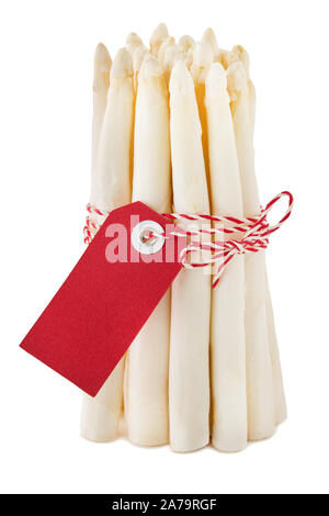 A price tag isolated against a red background Stock Photo - Alamy