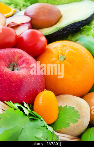 Variety of fresh organic herbs on wooden background. Freshly harvested ...