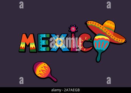 Lettering Viva Mexico traditional mexican holiday phrase Stock Vector ...