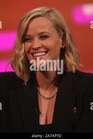 Reese Witherspoon during filming of the Graham Norton Show at the ...