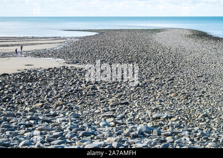 Sarn Cynfelyn,spit,of,ancient,glacial moraine,Cardigan Bay,Coast ...