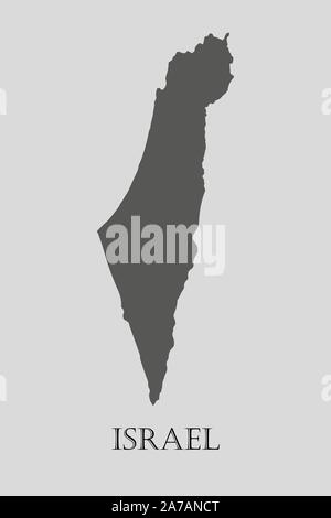 map of israel with borders in gray Stock Vector Image & Art - Alamy