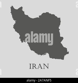 A contour map of Iran. Vector graphic illustration on a transparent ...
