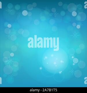 Light blue abstract background with stars and bokeh. Beautiful sky ...