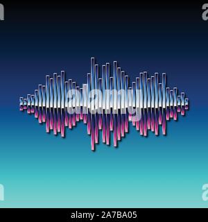80s styled chrome sound wave Stock Vector Image & Art - Alamy