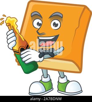 cornbread in the cartoon character bring coin shape Stock Vector Image ...