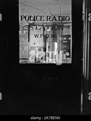 Front door of Police Radio Station ca. 1938 Stock Photo - Alamy