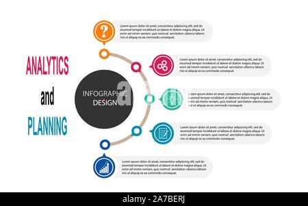 Infographic template for use in illustrating a workflow, diagram ...