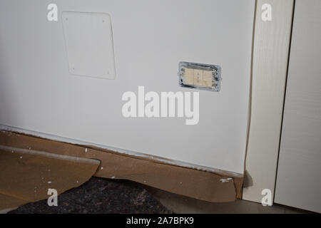 Switches and Sockets Covered with Painting Masking Tape Stock Photo - Alamy