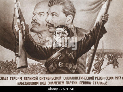 Stalin poster, Glory to the great Stalin!, 1938, Soviet propaganda ...
