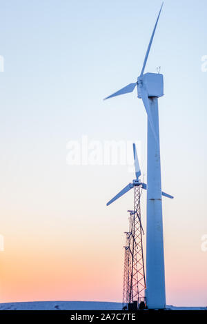 Wind powered generators in the arctic. Kotzebue, Alaska Stock Photo - Alamy