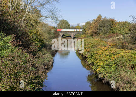 Sankey Valley Park in Warrington, Cheshire, UK. 04 November 2018 - An ...