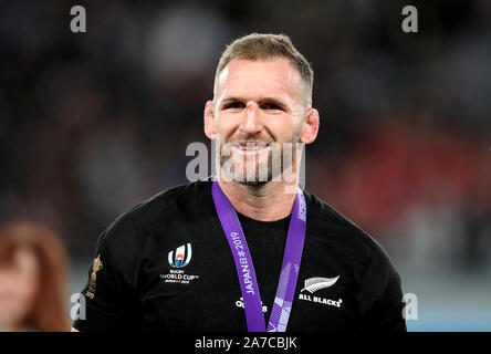 New Zealand's Kieran Read celebrates after winning the Bronze Final in ...