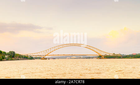 Kutai Kartanegara Bridge crossing Mahakan River in Tenggarong, East ...